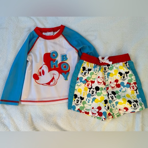 Disney | Swim | Disney Mickey Mouse Rash Guard With Matching Swim ...